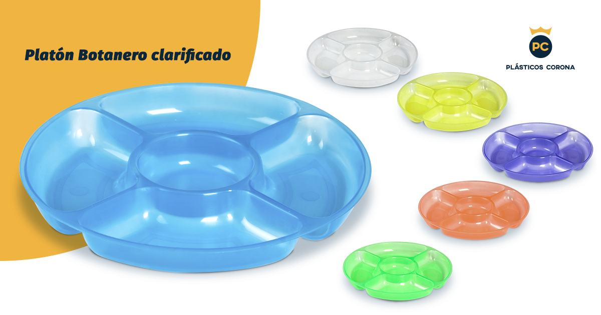 Platon botanero clarificado | Plásticos Corona