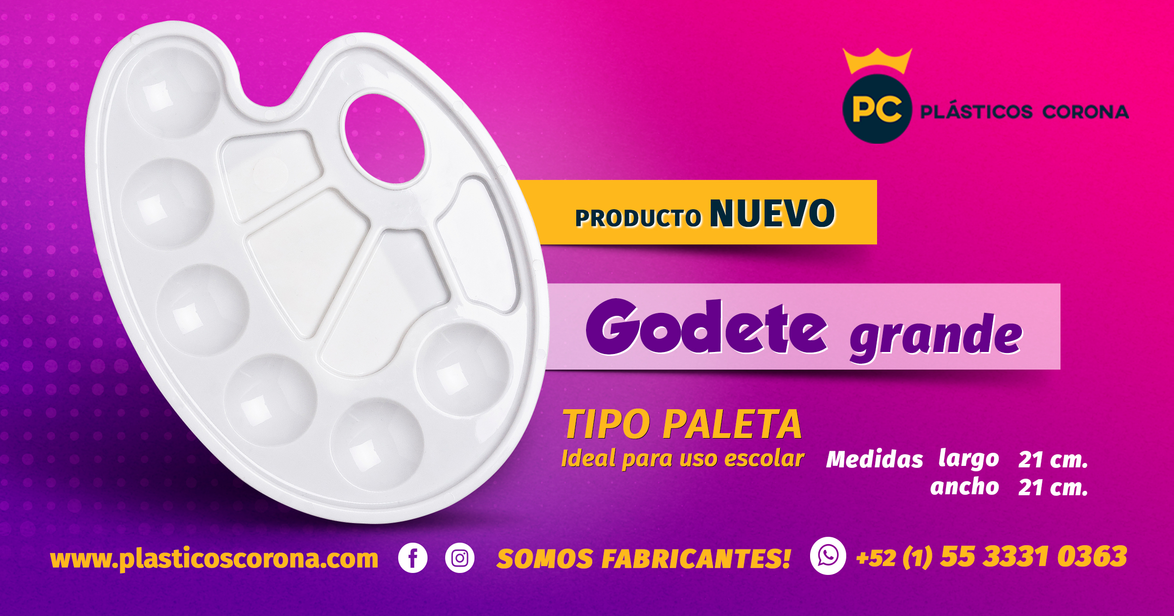 Godete grande ovalado