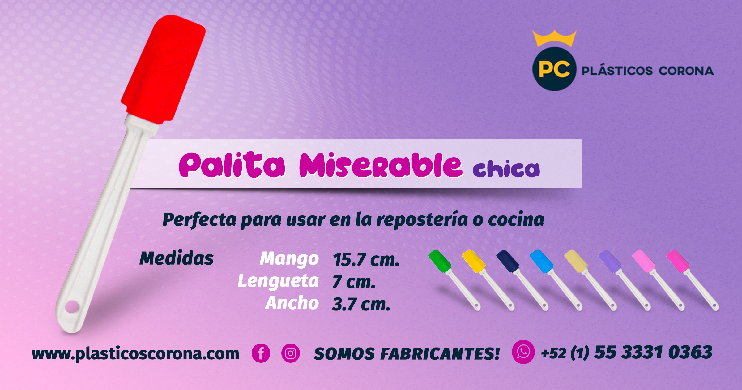 Plásticos Corona Palita miserable chica